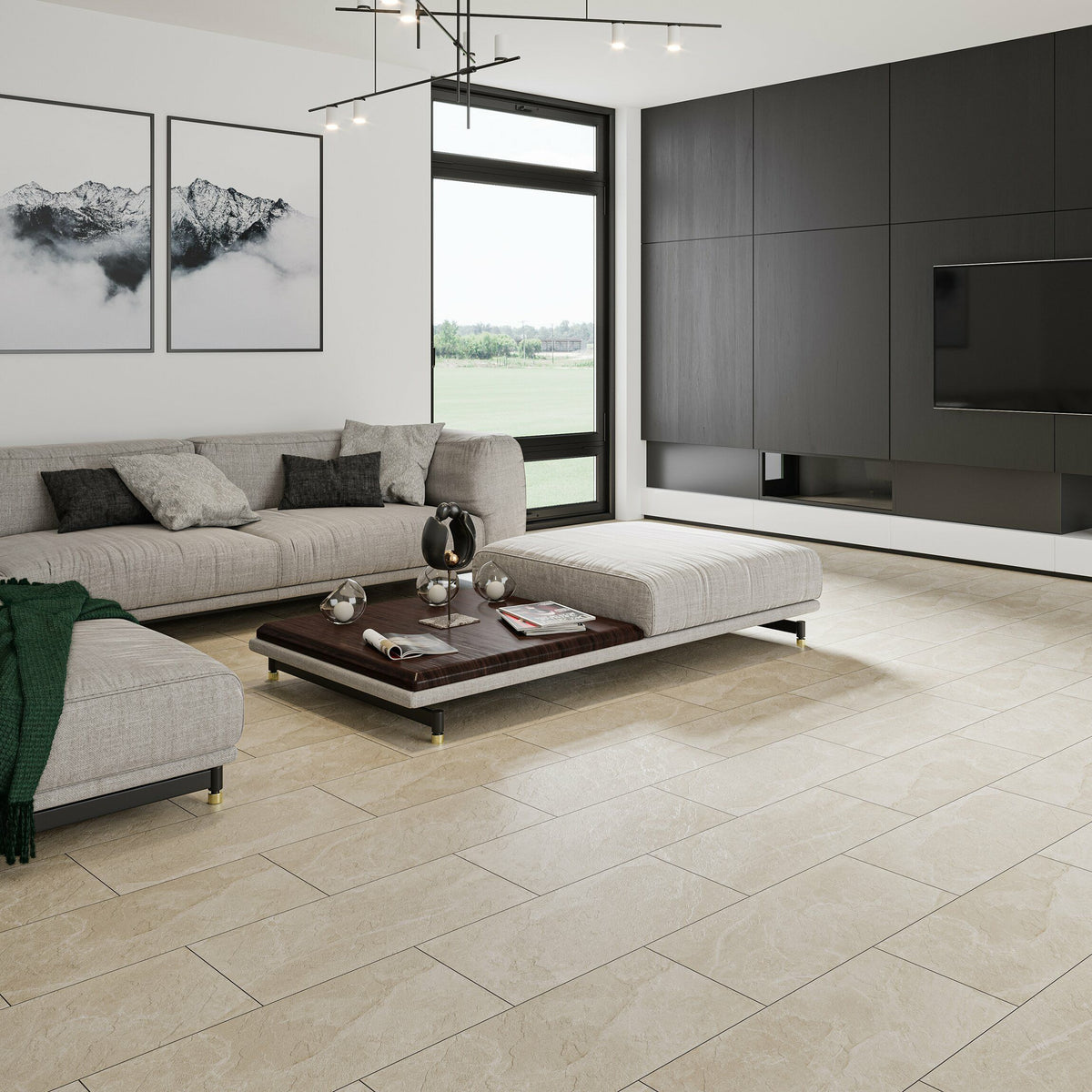 Ark Slate Ivory Honeycomb Stone Effect 30x60cm Porcelain Wall and Floo ...