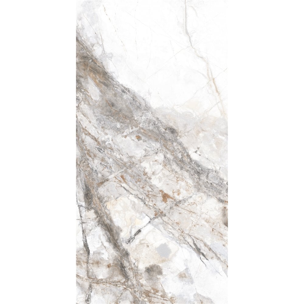 Calacatta Heavy Polished Porcelain Marble Effect 30x60cm Wall and Floor ...