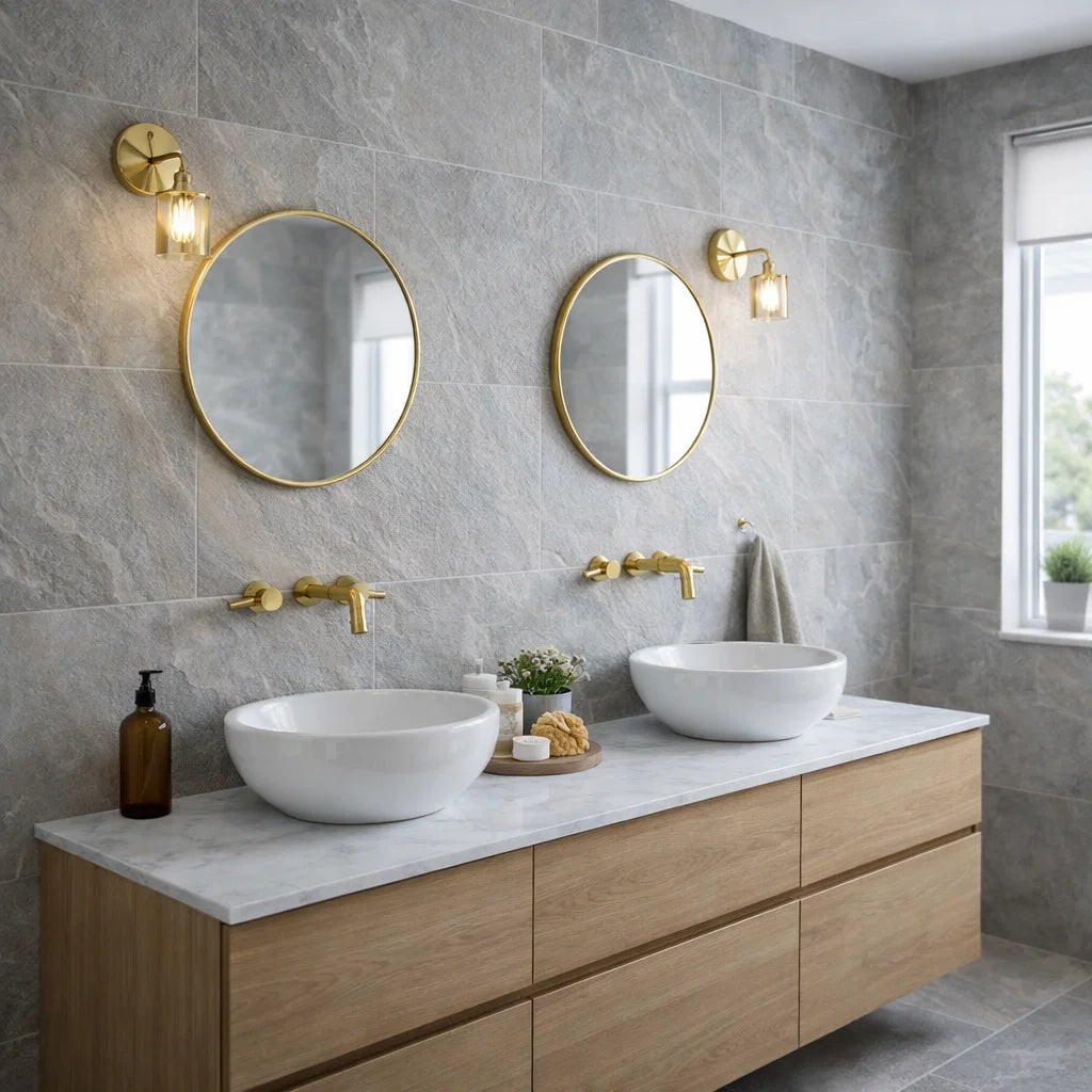 Capella Light Grey Porcelain Marble Stone Effect Wall and Floor Tile 6 ...