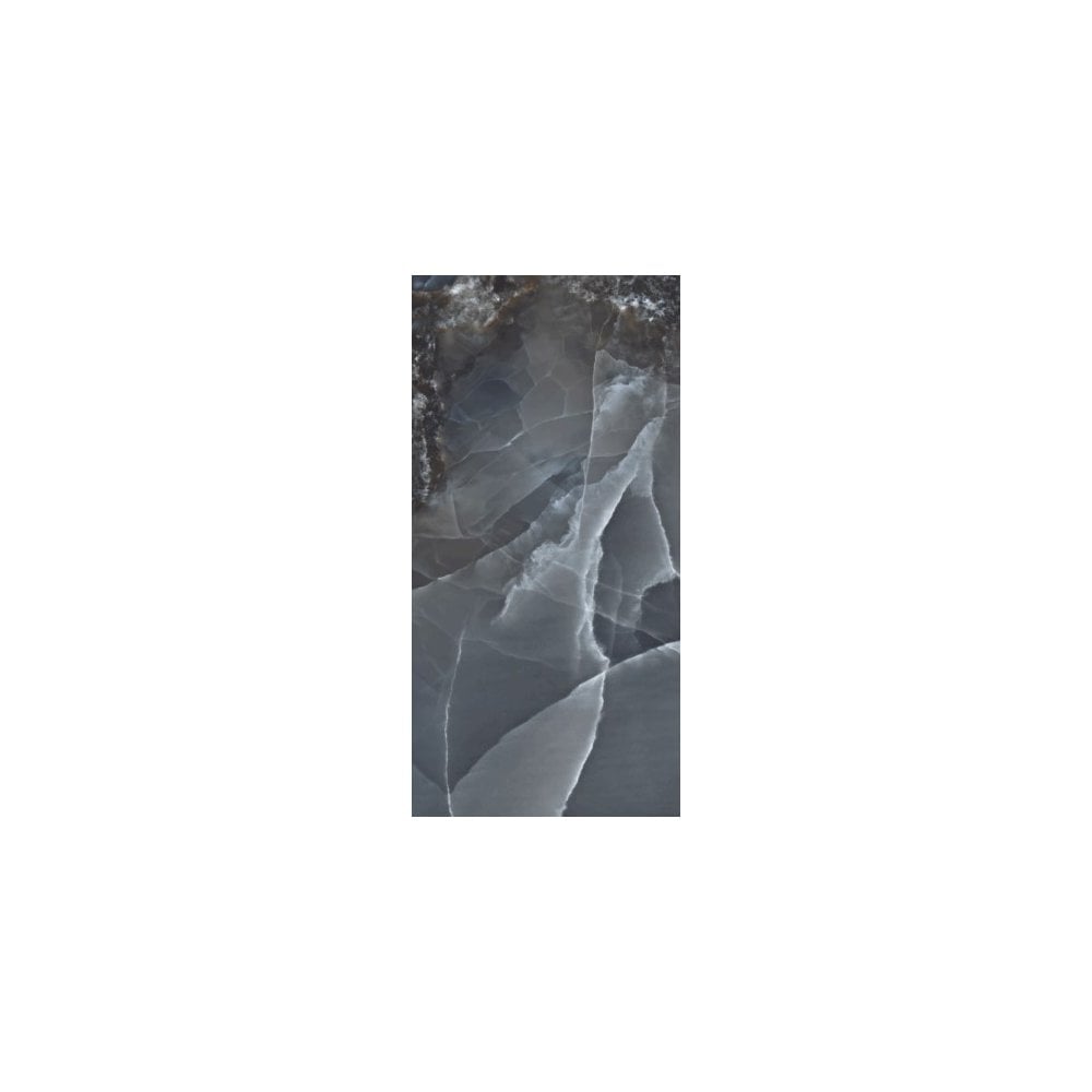Elysian Onyx XL Eclipse Black 600x1200mm Polished Porcelain Marble Eff ...