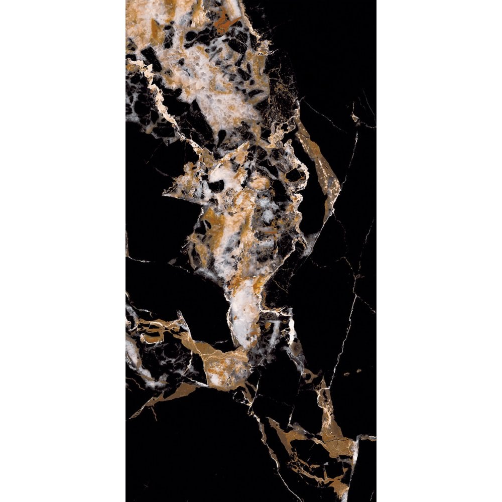 Noir Portoro Black and Gold Marble Effect 1200x600mm XL Matt Porcelain ...