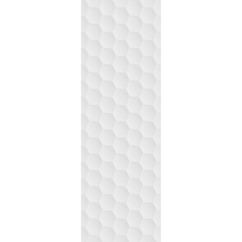 Shapes Matt White Hexagon Ceramic 90x30cm Wall Tile – Premium Tiles