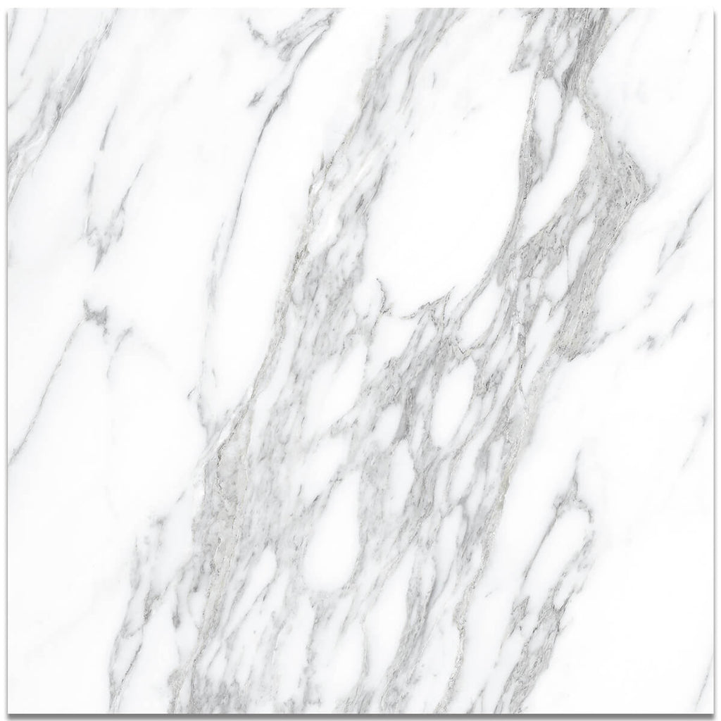 Spider White Matt Marble Effect Porcelain 60x60cm Wall & Floor Tile ...