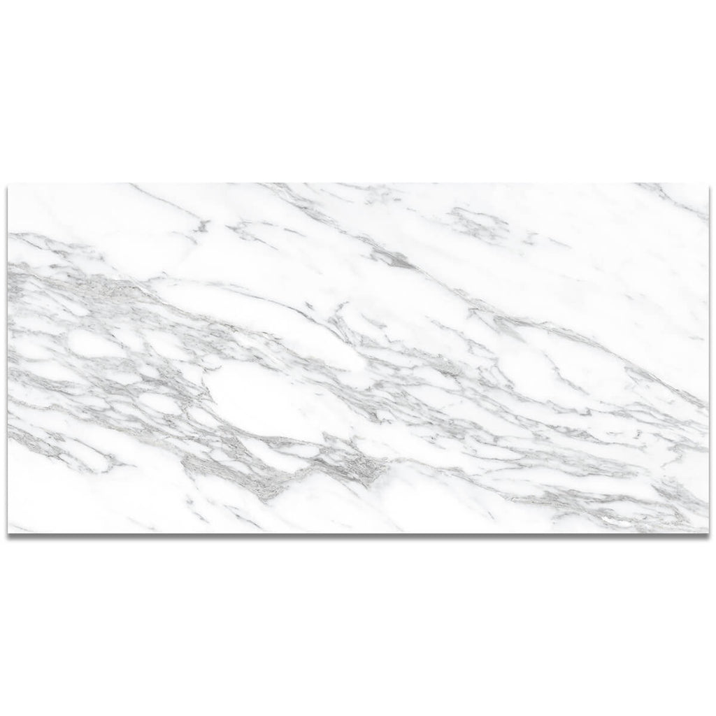 Spider XL White Matt Marble Effect Porcelain 600x1200mm Wall and Floor ...