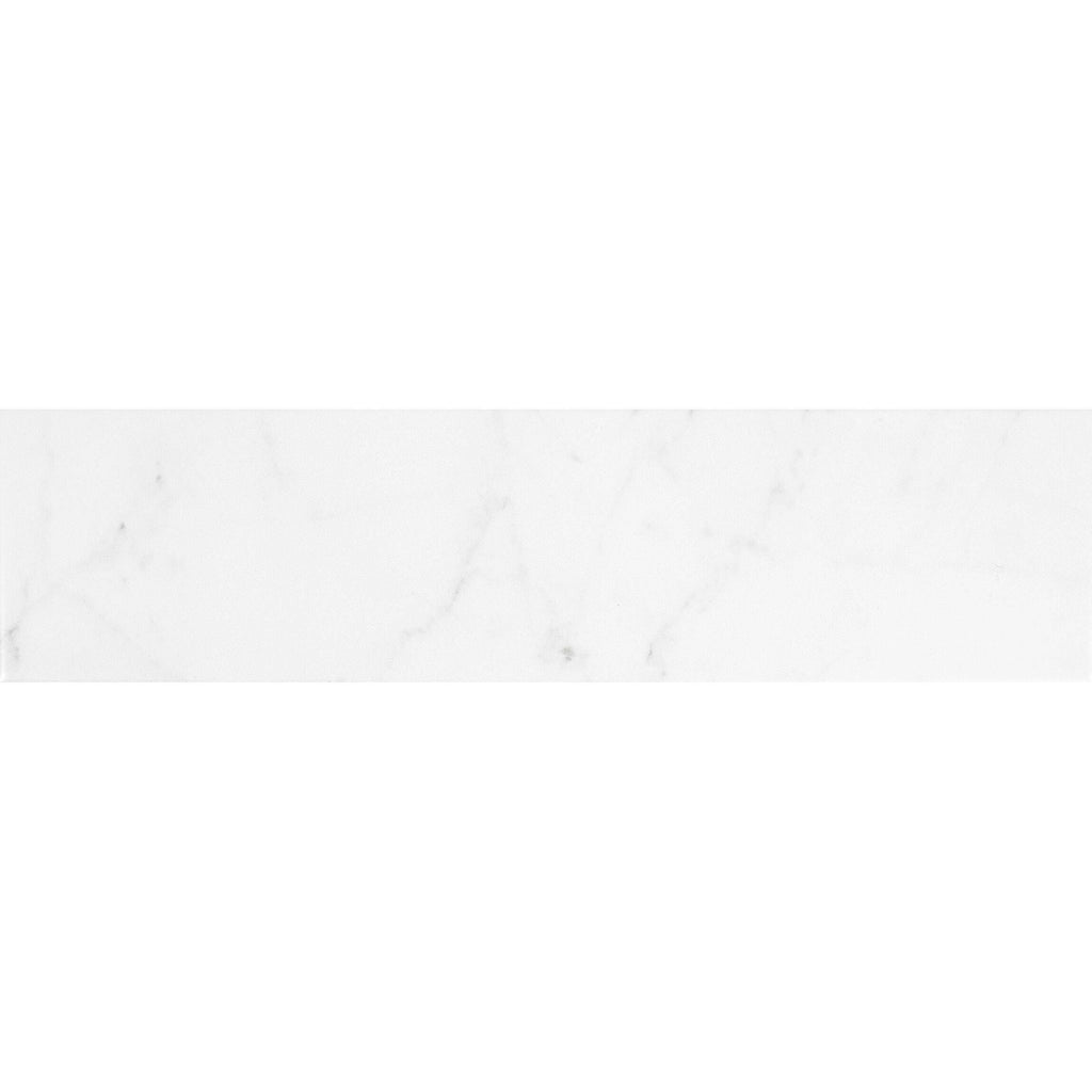 Tau Calacatta Matt Marble Effect Flat Metro Brick 7.5x30cm Tile ...