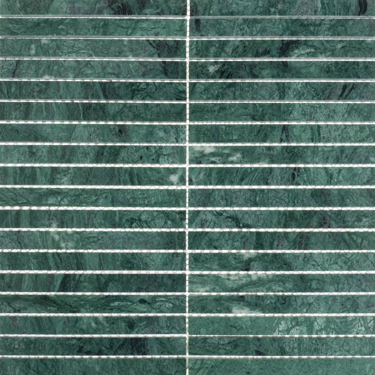 Verona Emerald Green Natural Marble Rectangle Mosaic Wall and Floor Ti ...