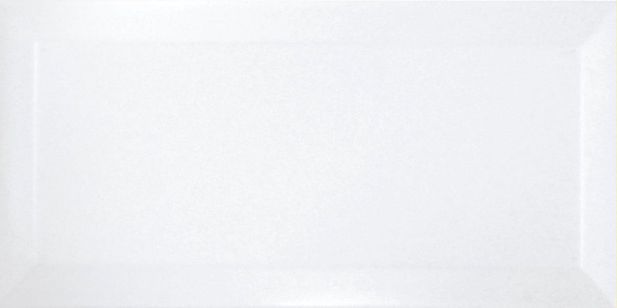 White Matt Bevelled Metro Ceramic Wall 100x200mm Tile – Premium Tiles