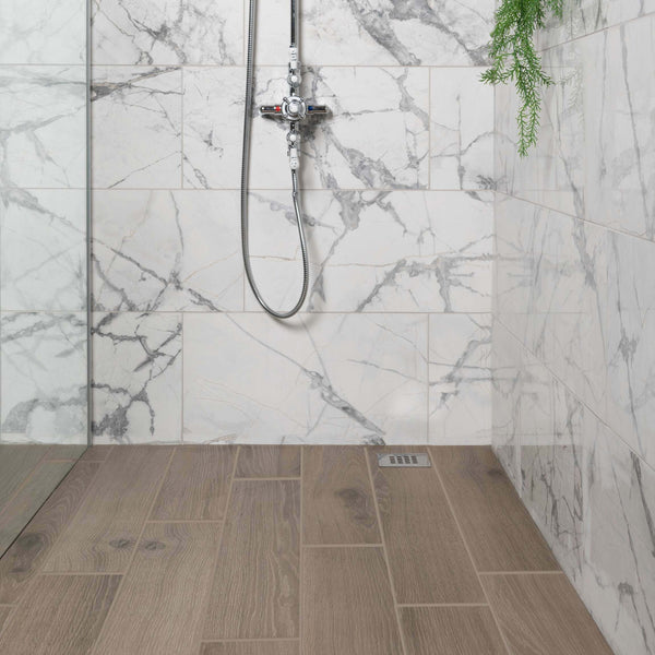 Allure Calacatta Polished Marble Effect 60x30cm Tiles – Premium Tiles