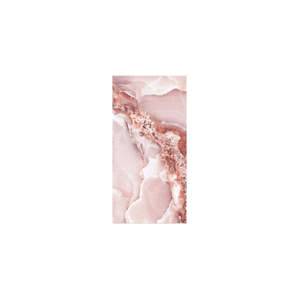 Elysian Onyx XL Himalayan Pink 600x1200mm Polished Porcelain Marble Ef ...